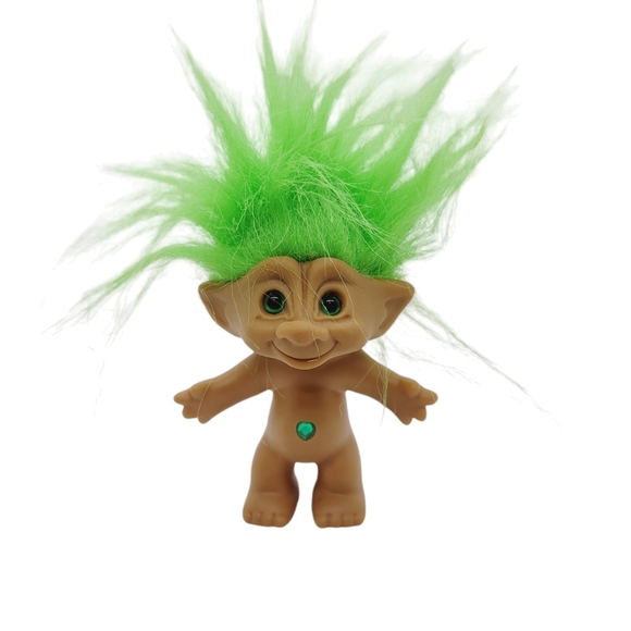 Ace Novelty | Toys | Troll Doll Ace Novelty Treasure Green Eyes Hair 5 ...